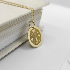 Lawyer Necklace, 14k Gold Pendant, Law School Graduate, Law Necklace ...