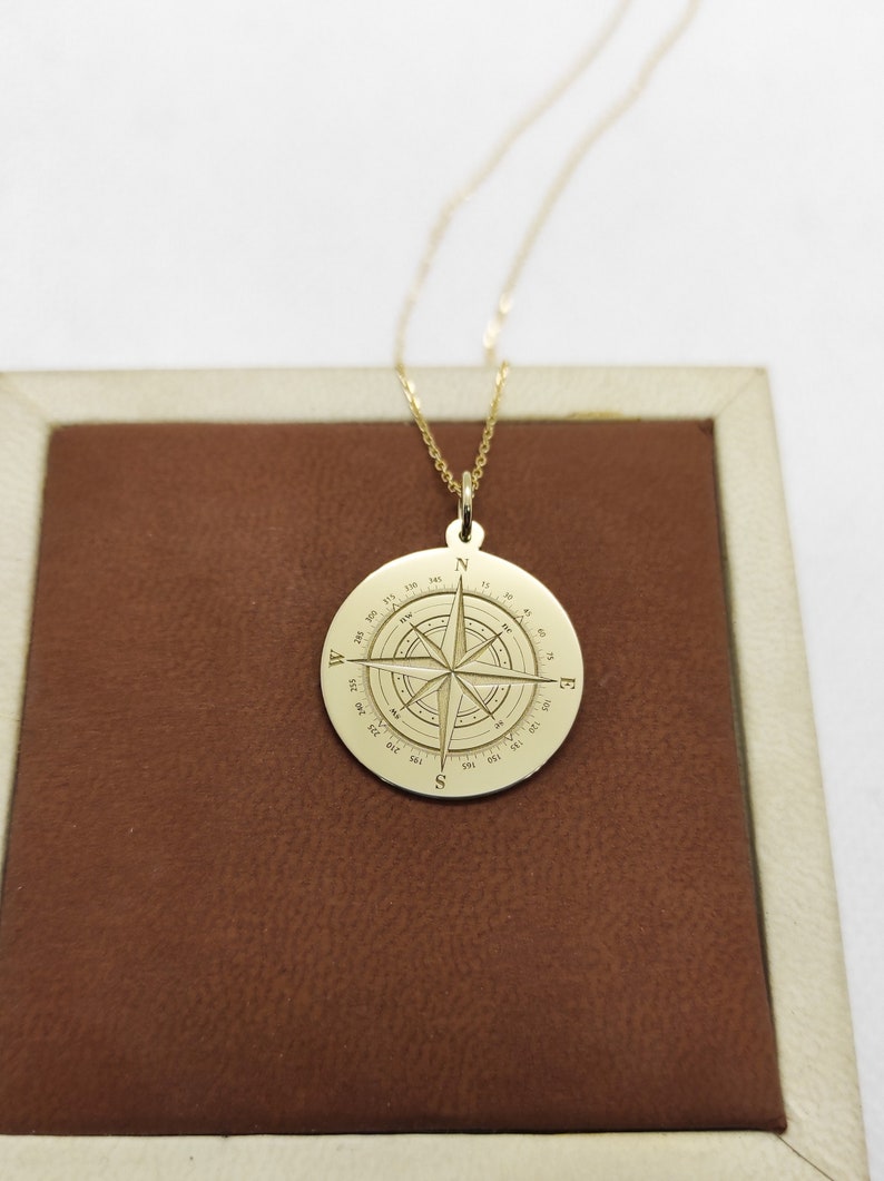 Compass Necklace Compass Jewelry Compass Engraved Compass | Etsy