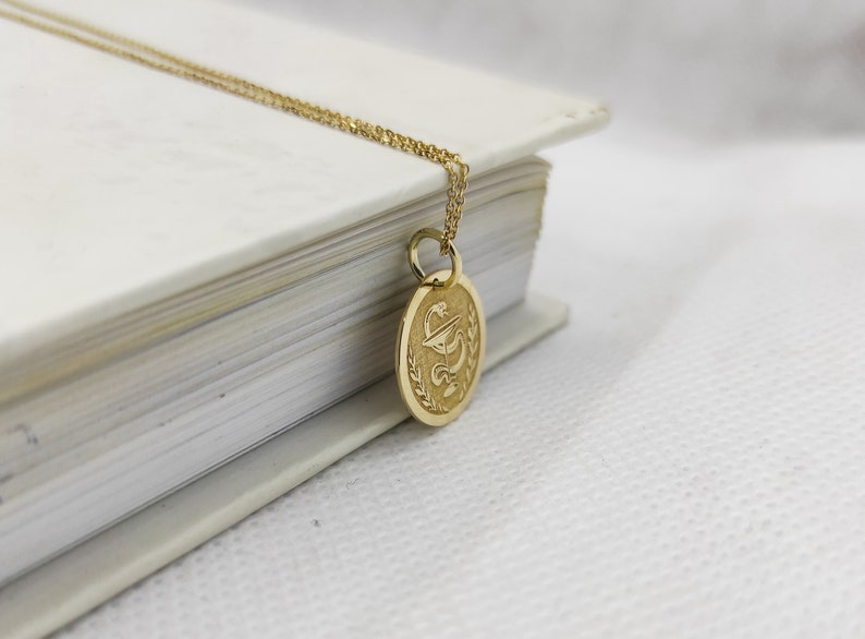 Gold Pharmacist Necklace, 14K Solid Gold Pendant, Pharmacist Graduate ...