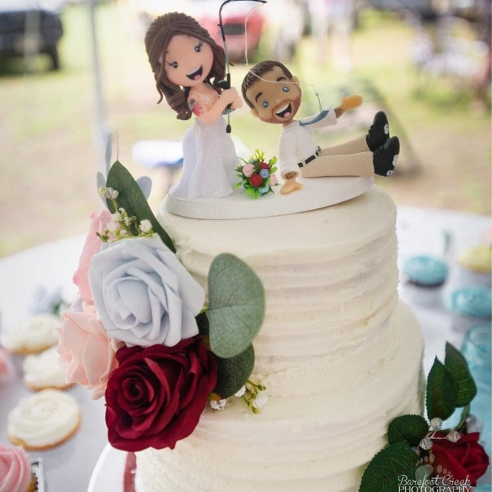 Personalized Wedding Cake Topper Figurines: Cold Porcelain Clay ...