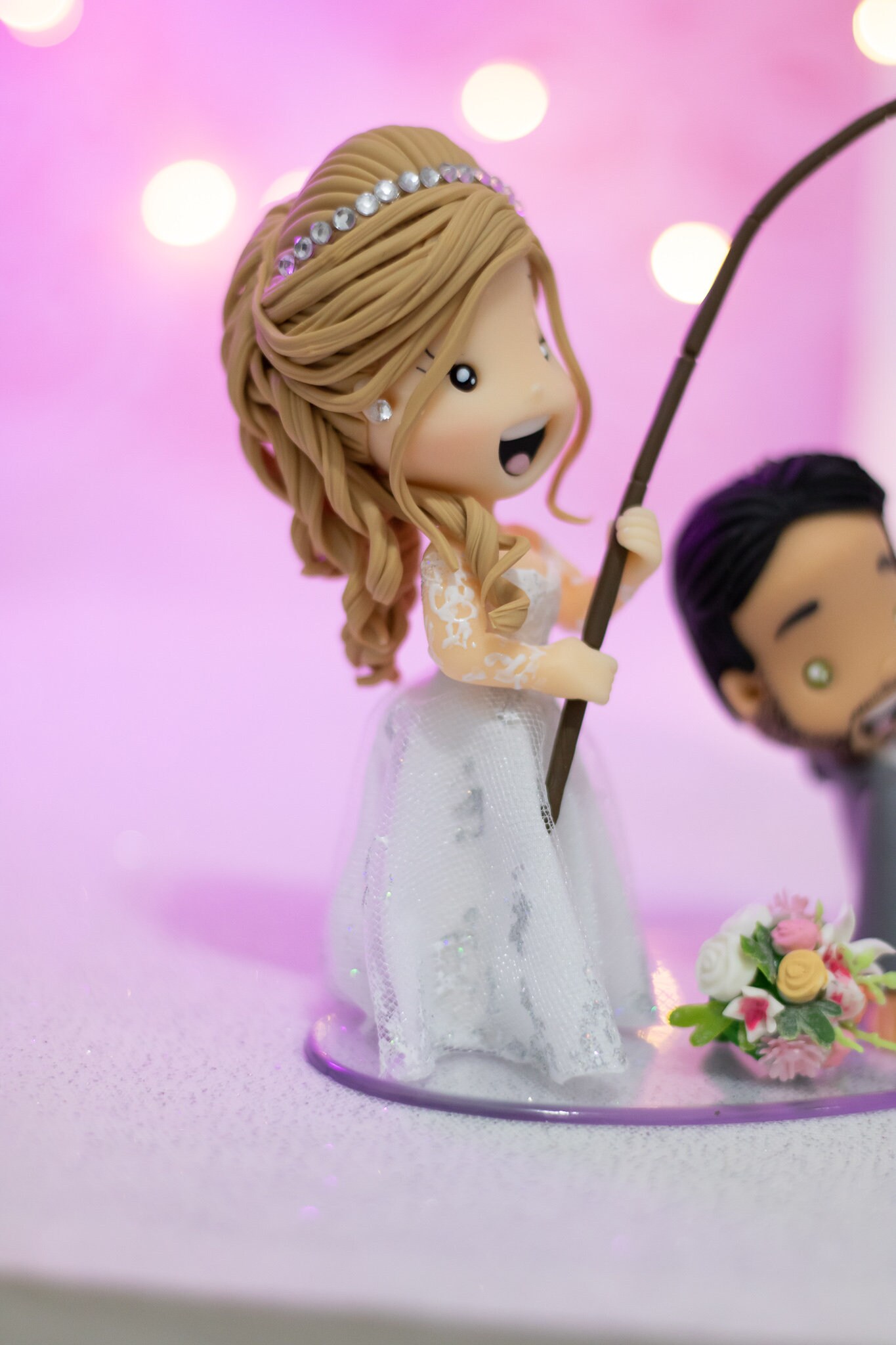 Fully Personalized Wedding Cake Topper Figurines Bride and - Etsy