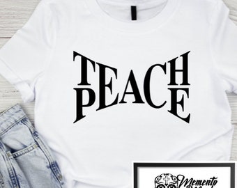 Teach Peace T-shirt - Etsy