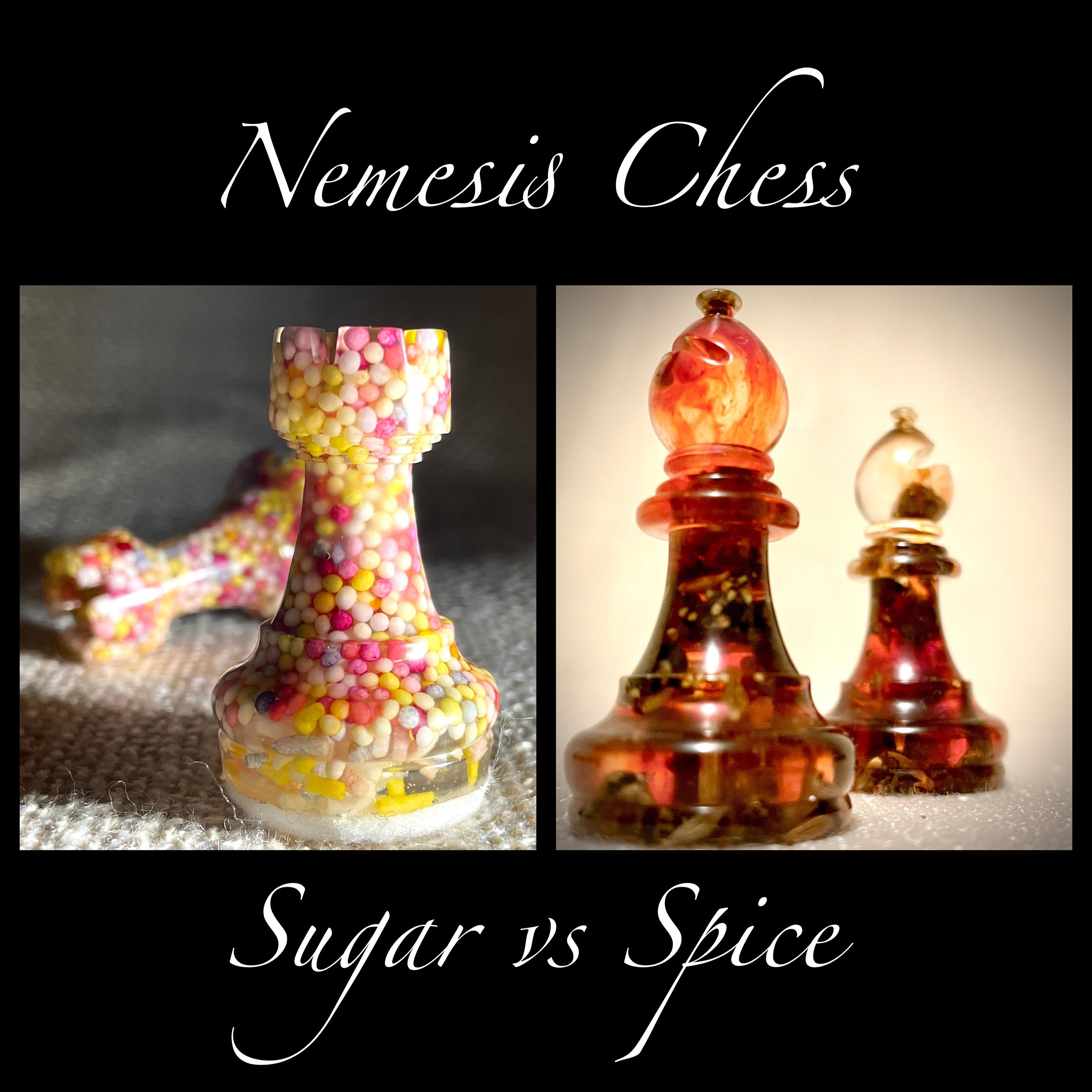 Sugar Vs Spice Chess Set. Nemesis Chess. Candy Vs Chilli. Artisan Chess ...