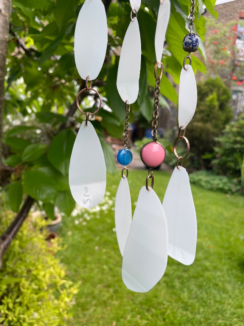 Delicate Wind Mobile. Made From Milk Bottles. Upcycled Mobile. Art ...