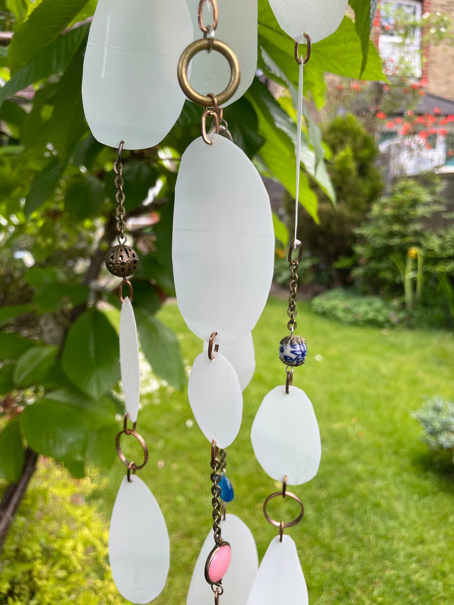 Delicate Wind Mobile. Made From Milk Bottles. Upcycled Mobile. Art ...