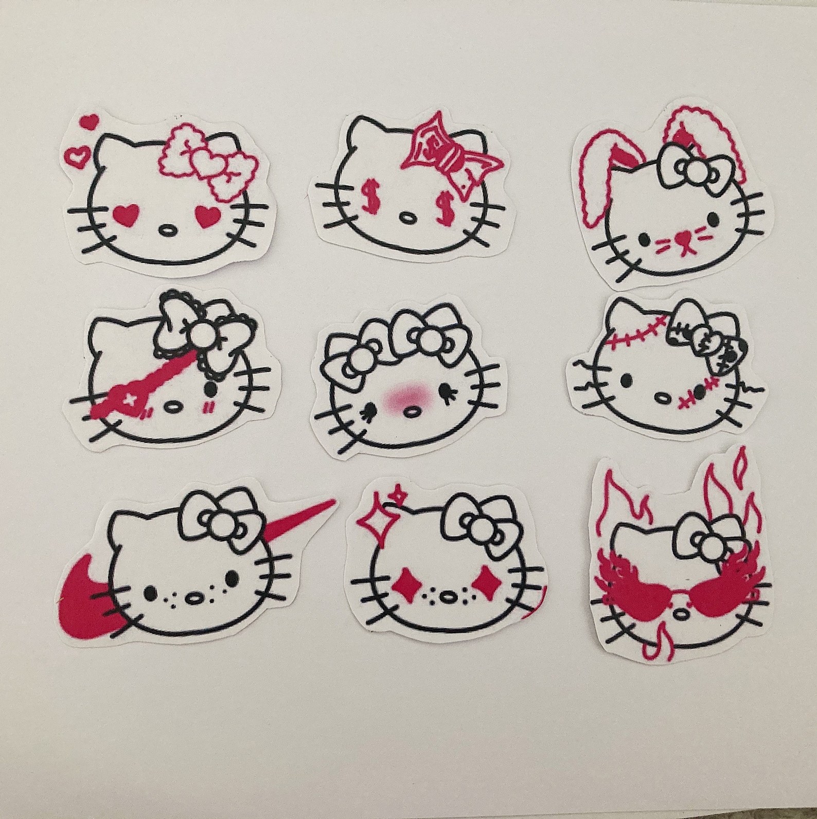 Sanrio Hello Kitty Sticker Set Etsy