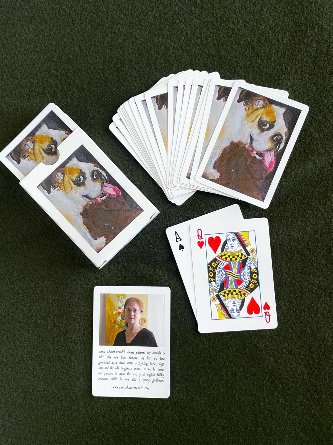 Playing Cards, "armando" Bulldog Painting - Etsy