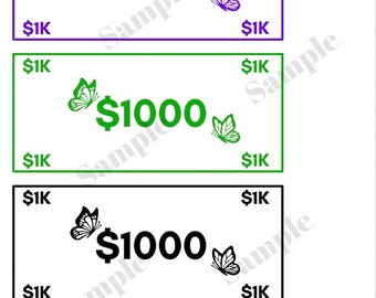 1k Placeholders, DIGITAL, Printable Prop Money, Place Holders for ...