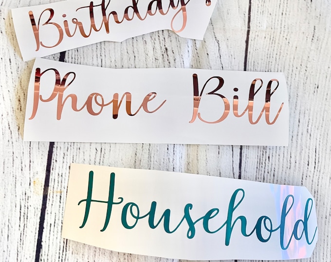 A6 Cash Stuffing Labels, A6 Cash Envelope Decals - Etsy