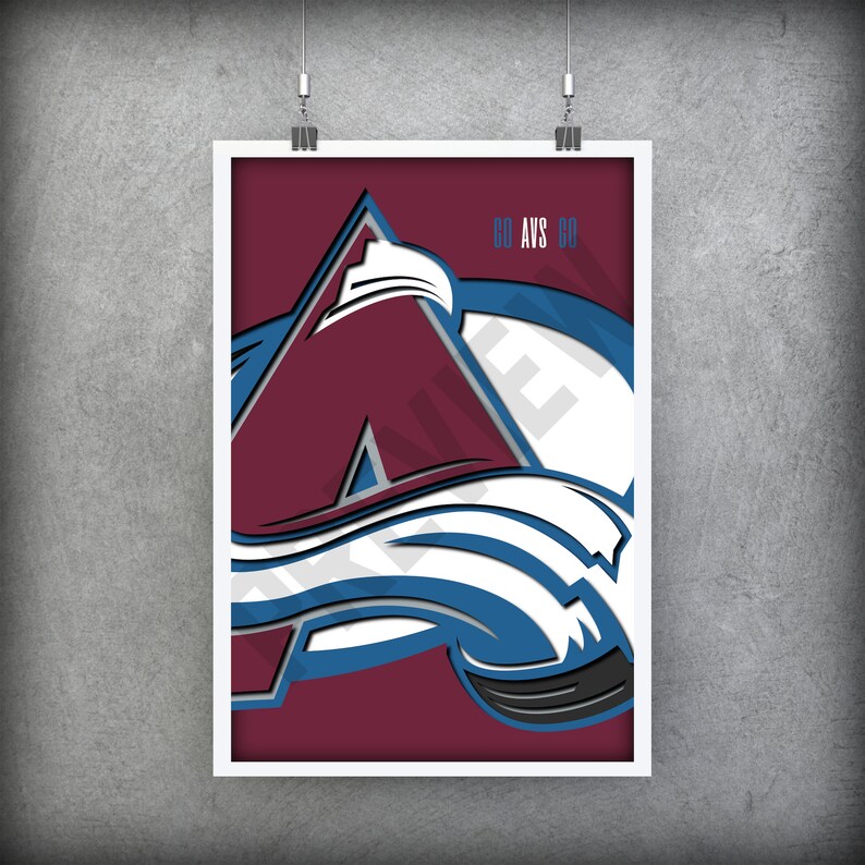 Colorado AVALANCHE NHL Poster printable Digital Art digital - Etsy Canada