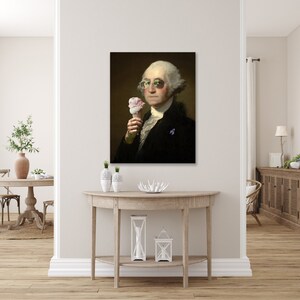 Digital Download Art, George Washington, Ice Cream, Gallery Wall Art ...