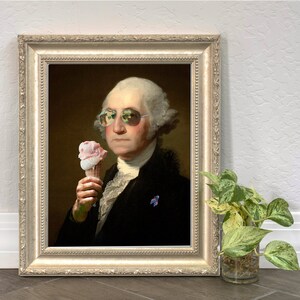 Digital Download Art, George Washington, Ice Cream, Gallery Wall Art ...