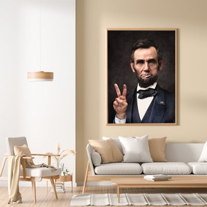 Digital Download Art, Abraham Lincoln, Lollipop, Peace Sign, Fun ...