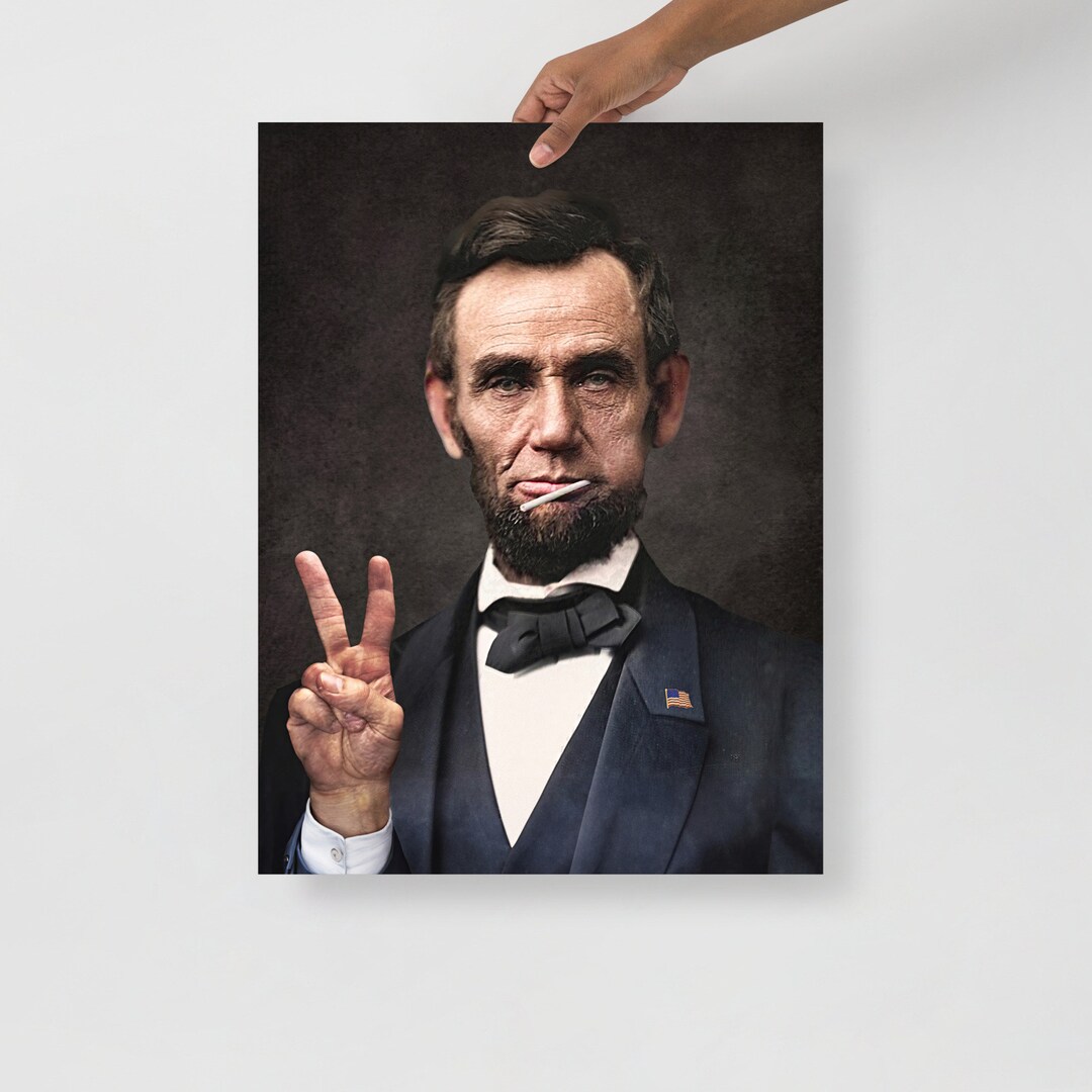 Giclee Print, Abraham Lincoln, Lollipop, Gallery Wall Art, Funny ...