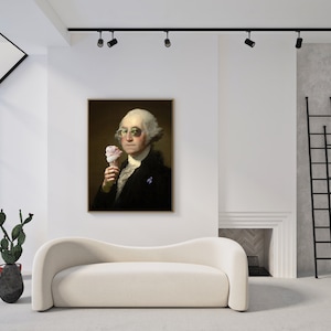 Digital Download Art, George Washington, Ice Cream, Gallery Wall Art ...