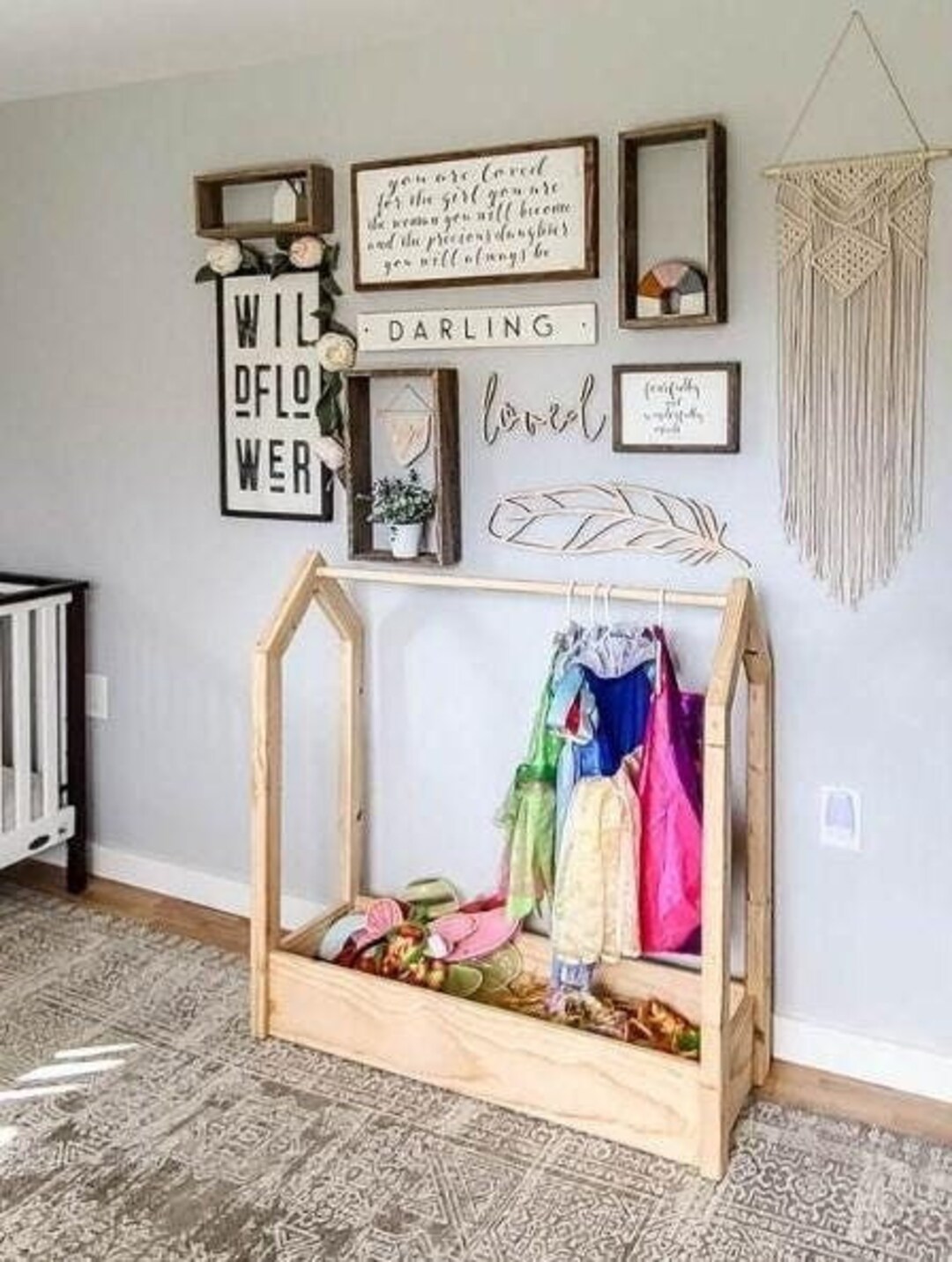 DIY Kids Closet Shelves, Coat Rack, Kids Dress up Storage, Woodworking ...