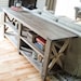 DIY Rustic X Console Table, Rustic X Console Table, Rustic X Coffeetable Woodworking Plans ...