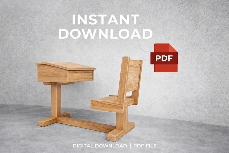 Kids School Desk Plans PDF Chair Set DIY Woodworking Storage Furniture ...
