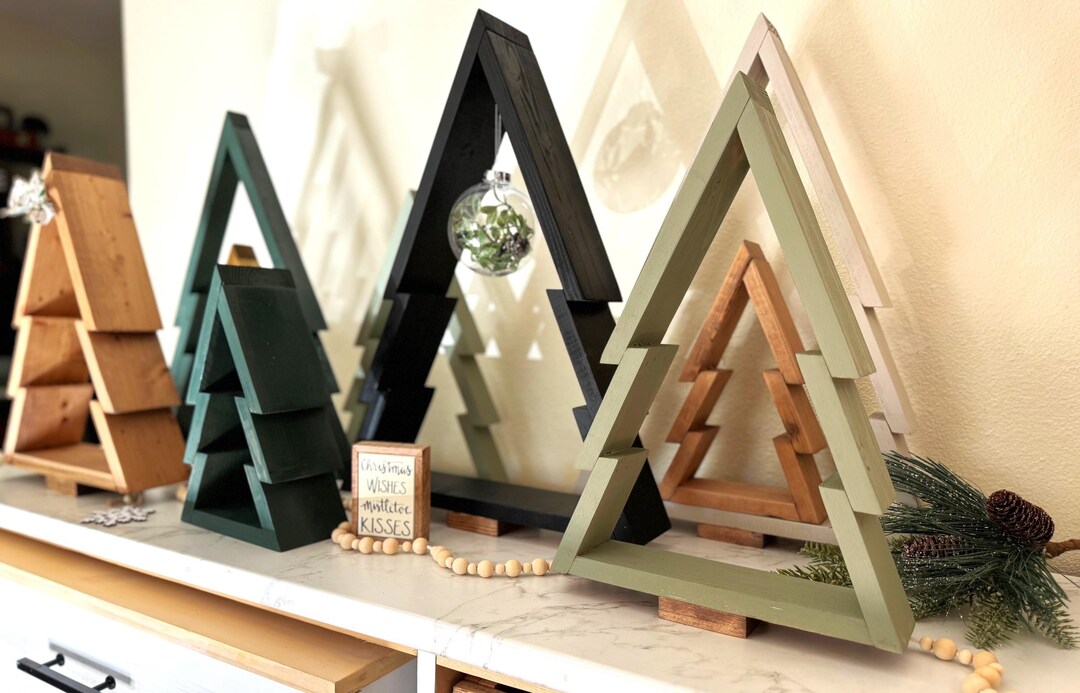 Wooden Christmas Tree Shelf DIY, Wooden Tree, Christmas Decoration ...