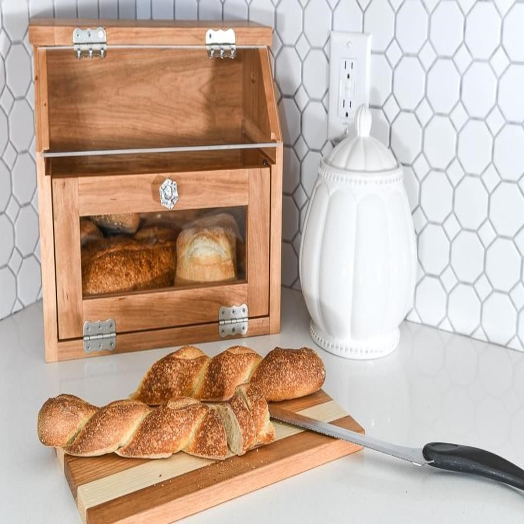 DIY Wooden Bread Box , Bread Box, Woodworking Wooden Bread Box, Kitchen ...