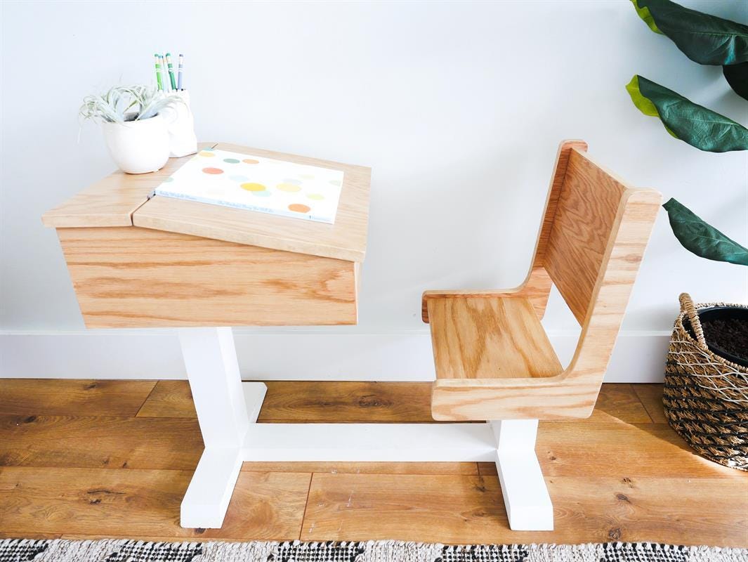 DIY Kids School Desk, School Desk, Woodworking Kids School Desk ...