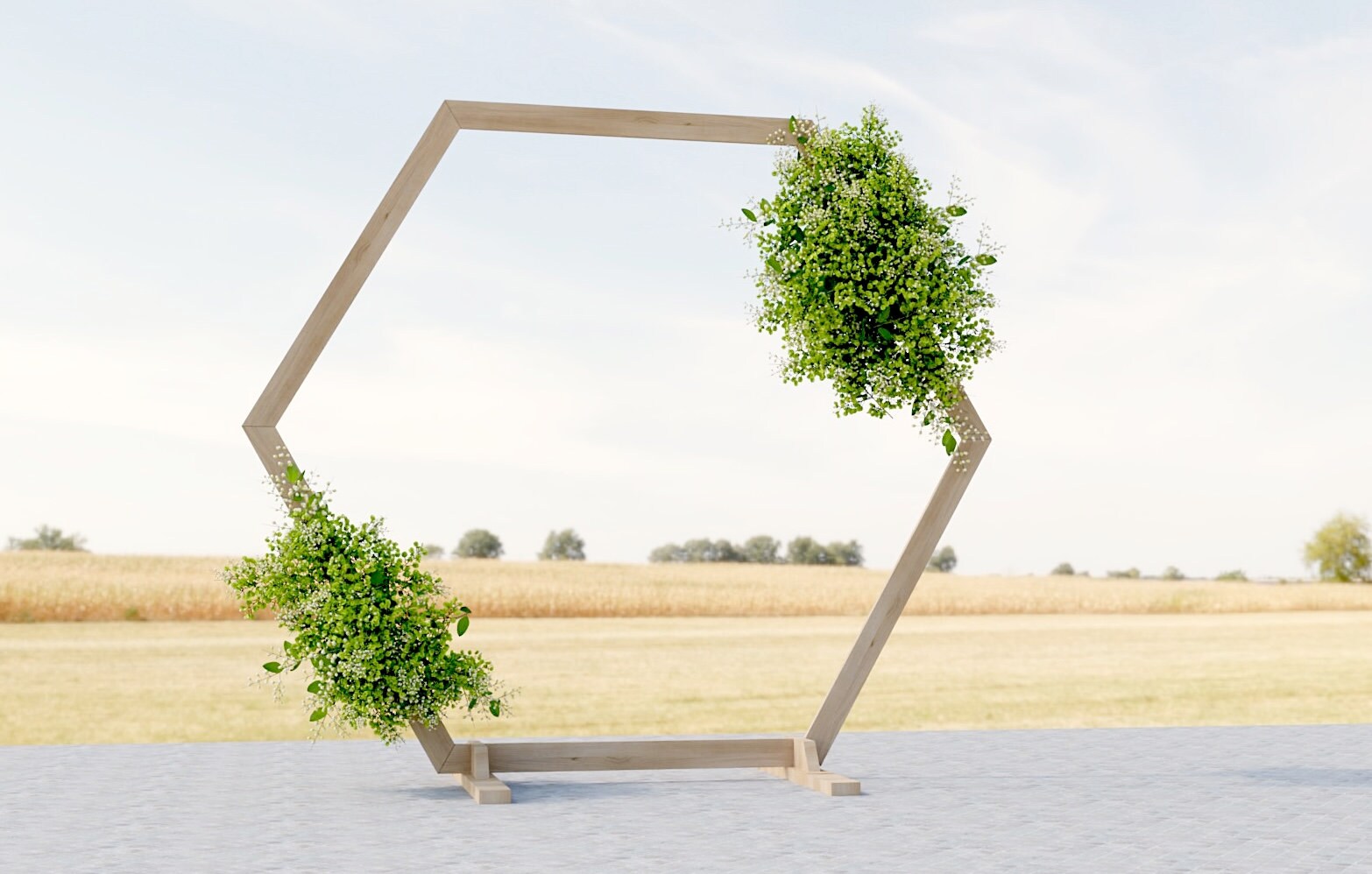 DIY Hexagon Wedding Arch, Wedding Arch, Woodworking Outdoor Wedding ...