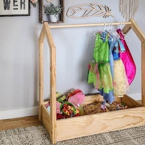 DIY Kids Closet Shelves, Coat Rack, Kids Dress up Storage, Woodworking ...