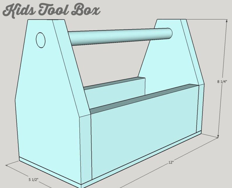 DIY Wooden Kids Tool Box, Kids Tool Box, Tool Bag, Digital PDF Plans ...