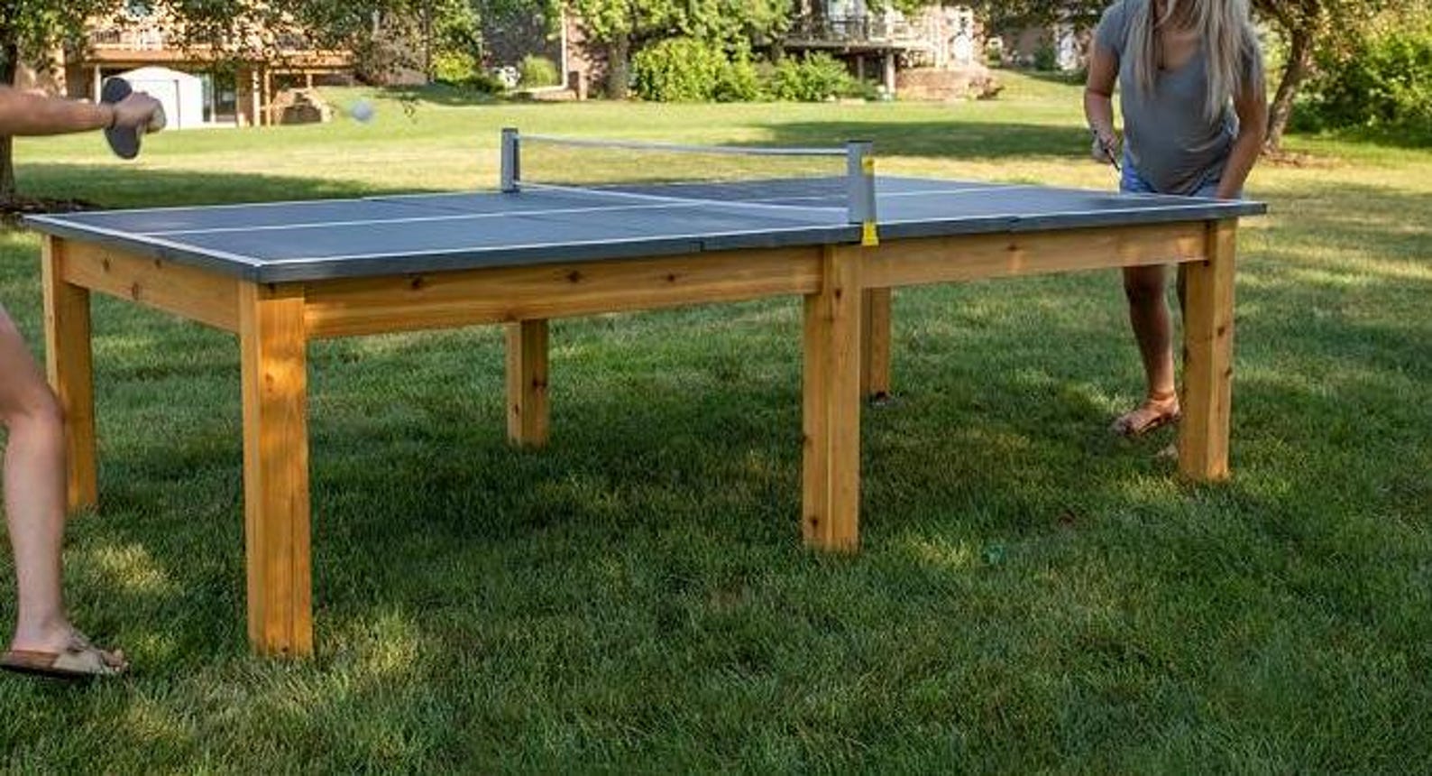 DIY Outdoor Ping Pong Table, Outdoor Ping Pong Table, Woodworking ...