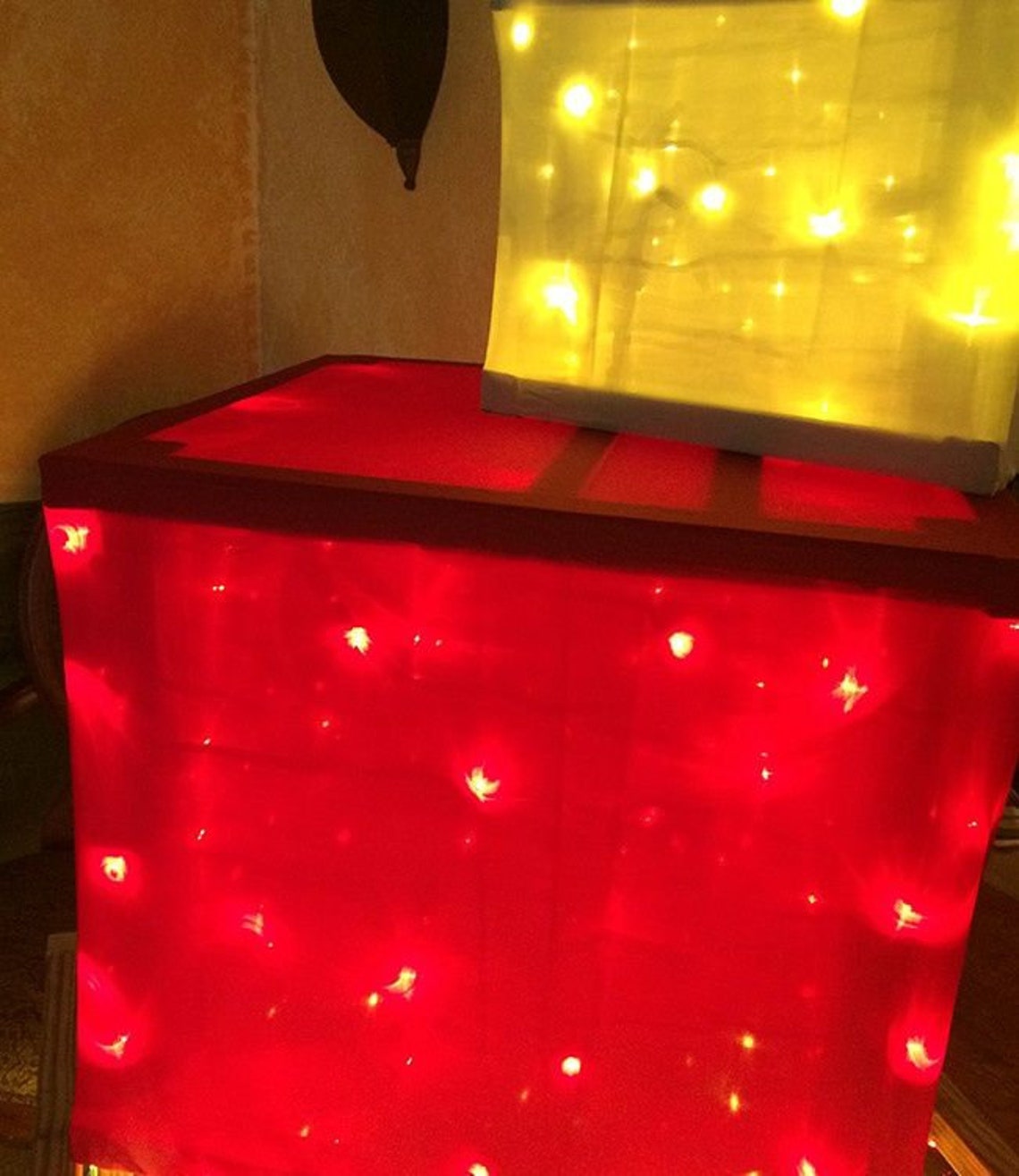 Wooden Lighted Chritmas Gift Box DIY, Wooden Gift Box, Christmas ...