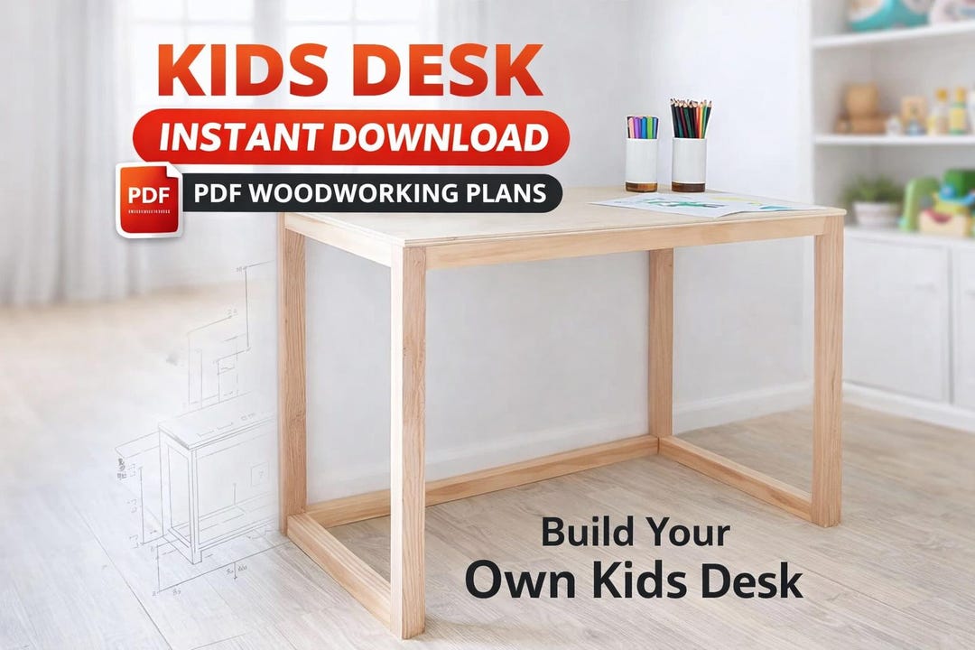 Kids Desk Woodworking Plans DIY Toddler Coloring Table Easy Beginner ...