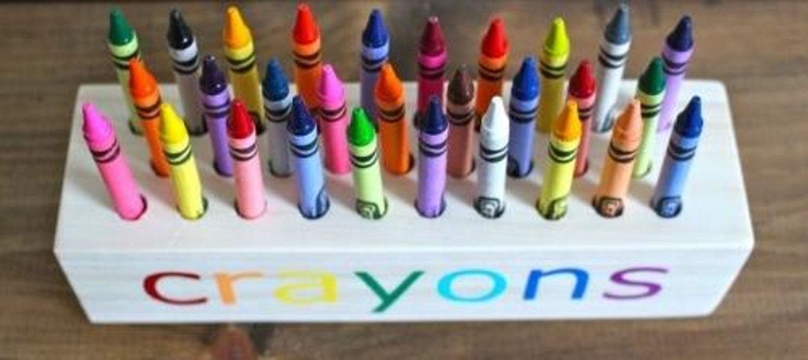 DIY Wooden Crayon Storage Rack Plan, Kids Art Supply Organizer ...