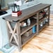 DIY Rustic X Console Table, Rustic X Console Table, Rustic X Coffeetable Woodworking Plans ...
