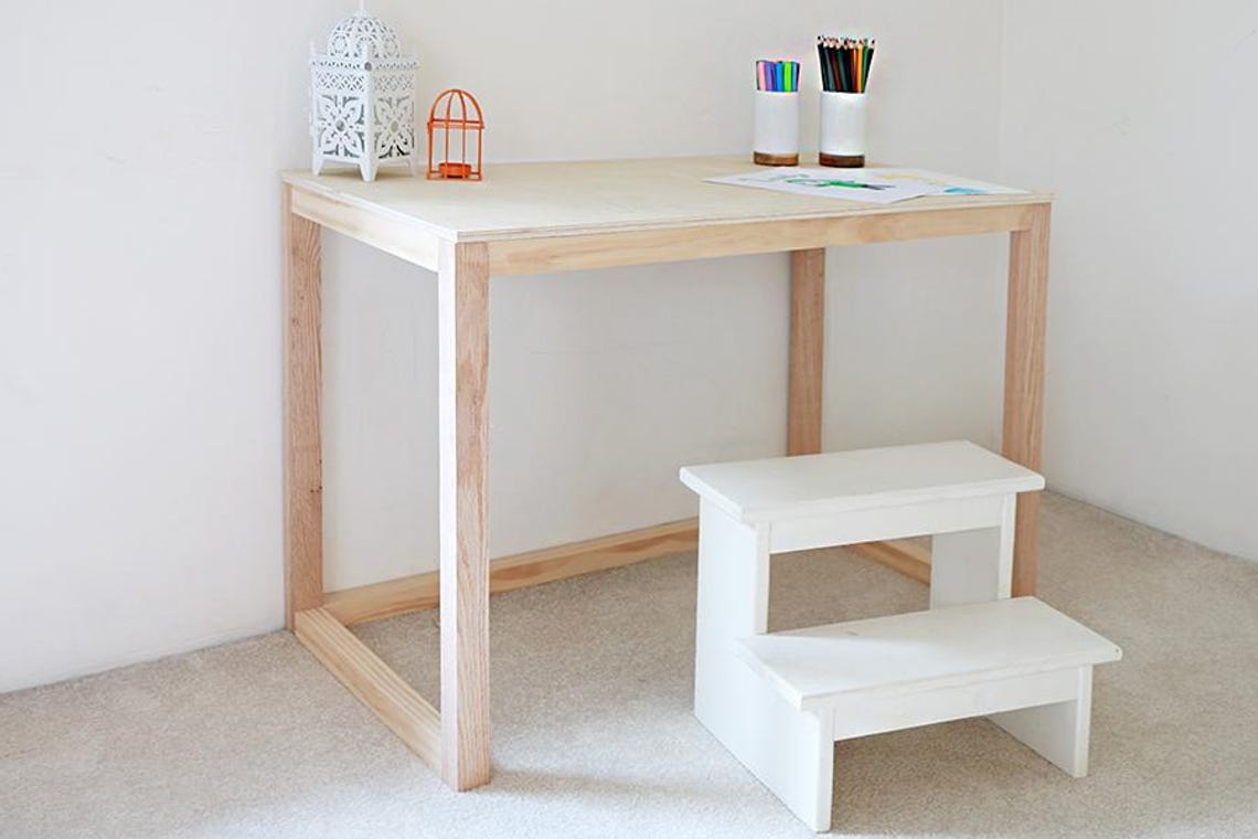 DIY Kids Desk, DIY Desk Kids, Kids Coloring Desk, Woodworking Child ...