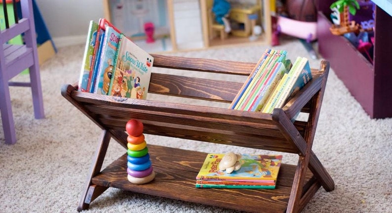 DIY Modern Kids Bookcase, Montessori Kids Bookcase, Woodworking Modern ...