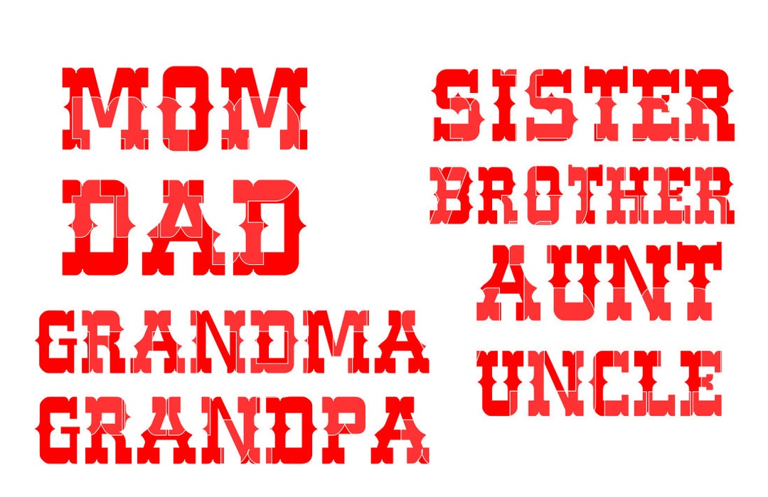 Grandma Grandpa Sister Brother Mom Dad Aunt Uncle - for Cowboy Birthday ...