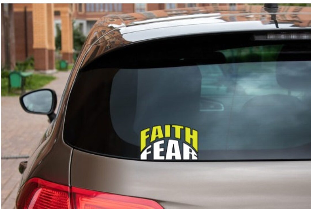 Faith Over Fear Car Decal 5in X 3in - Can Change the Color of the Decal ...