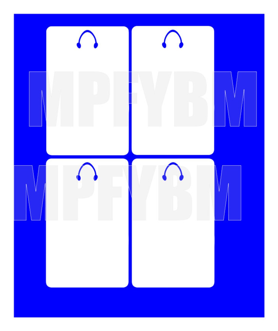 Keychain Card Template SVG PDF PNG - Etsy
