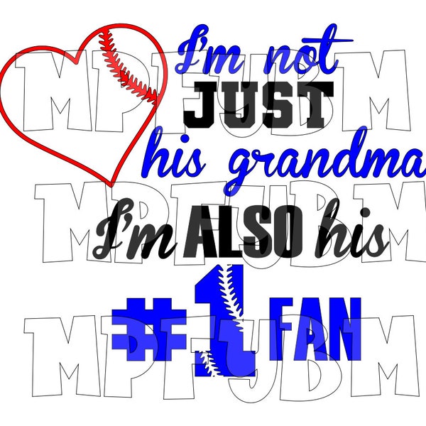 Baseball Grandma Number 1 Fan Svg - Etsy