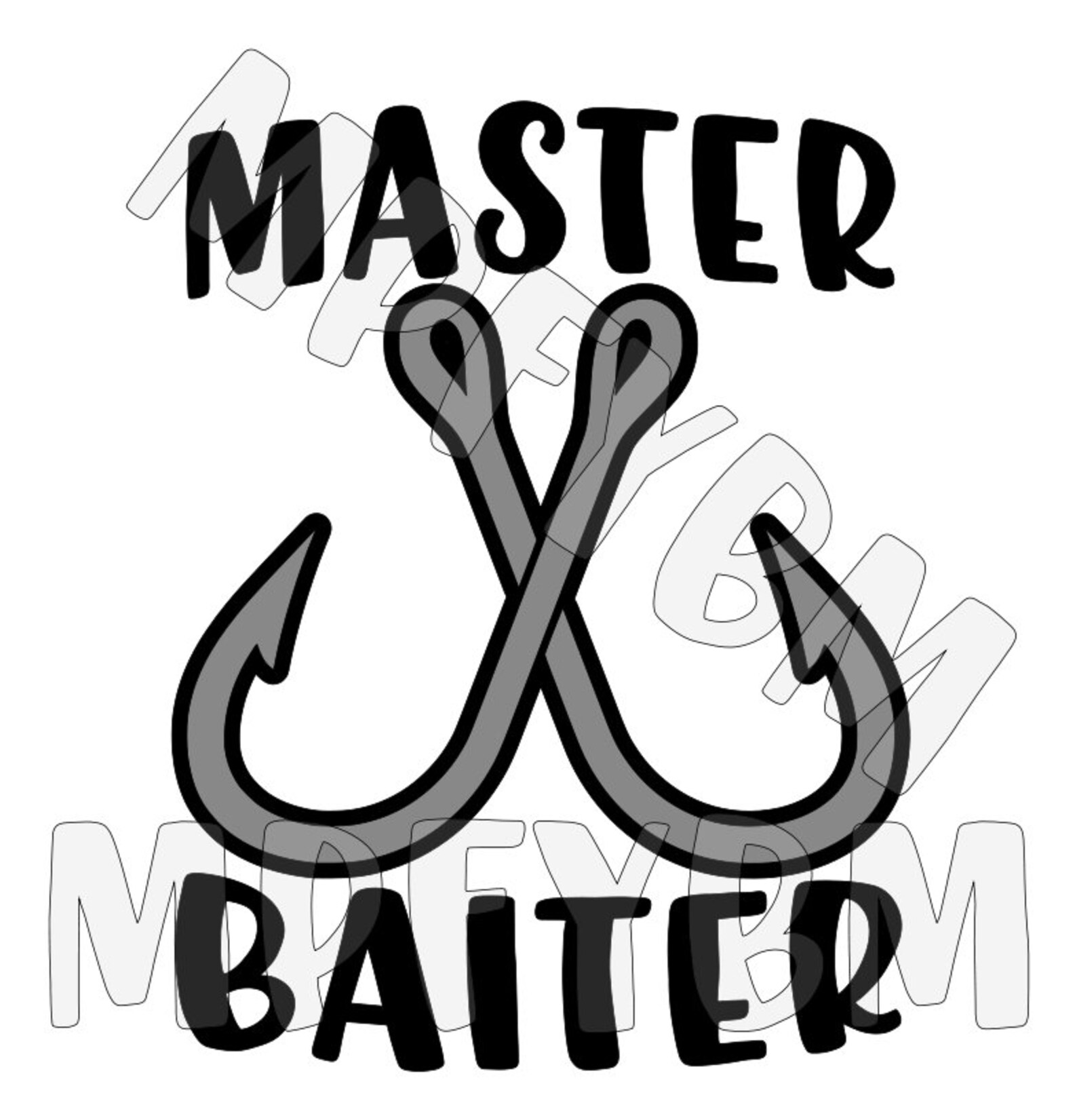 Master Baiter Fishing Hook Digital Design Adult Humor SVG - Etsy