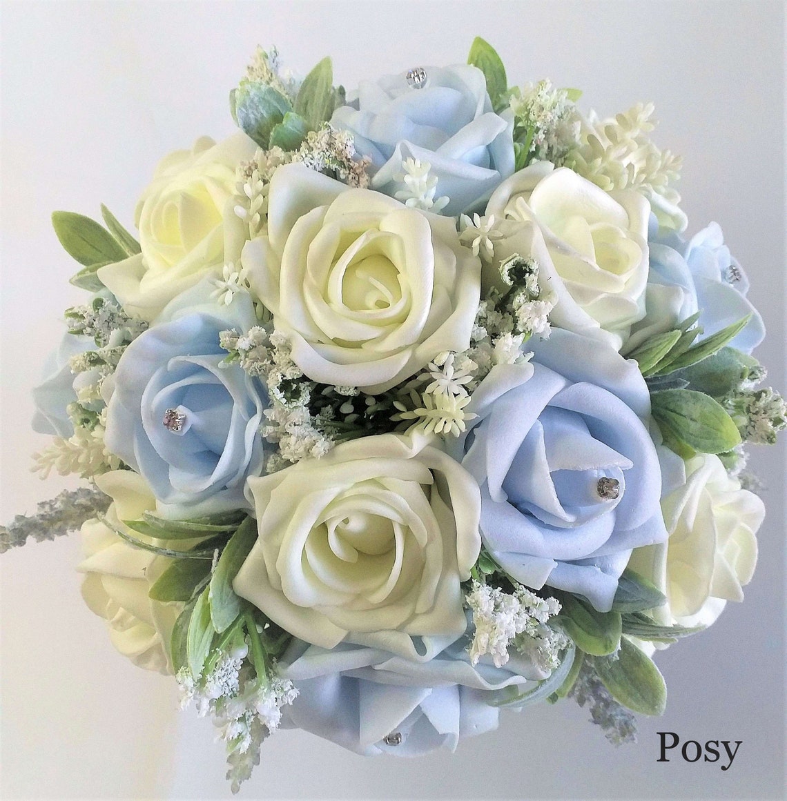 Baby Blue Wedding Flowers. Rose Bouquets Buttonholes - Etsy UK