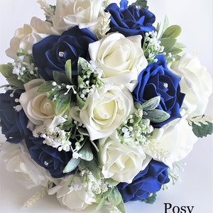 Wedding Flowers. Royal Blue Rose Bouquets, Buttonholes, Corsages ...