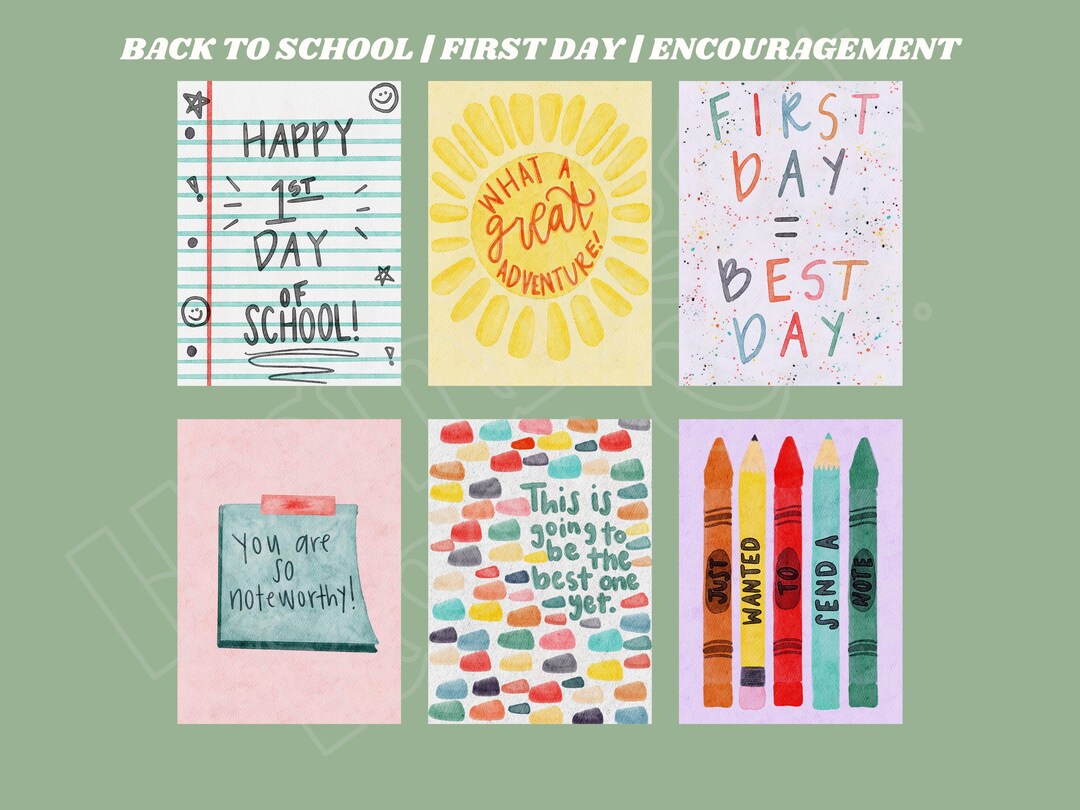 First Day of School Cards | Assorted Cards | First Day Gifts | Teacher ...