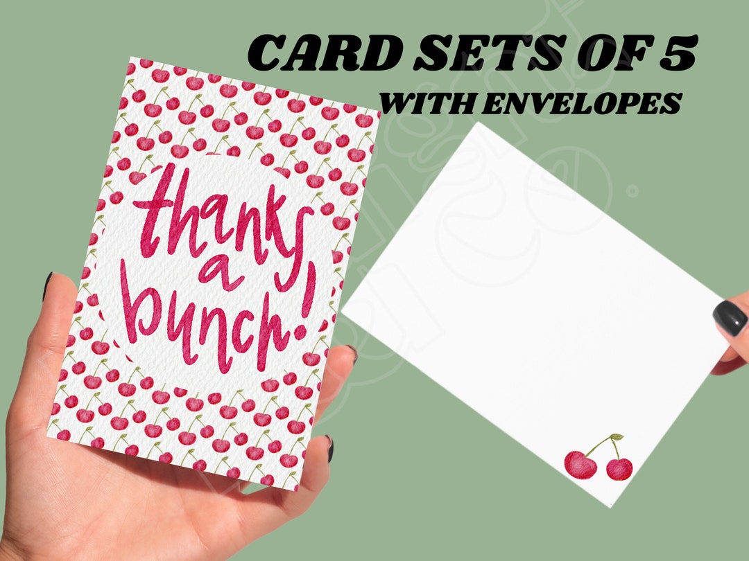 Thanks a Bunch Cards With Matching Envelope | Happy Birthday Card | for ...