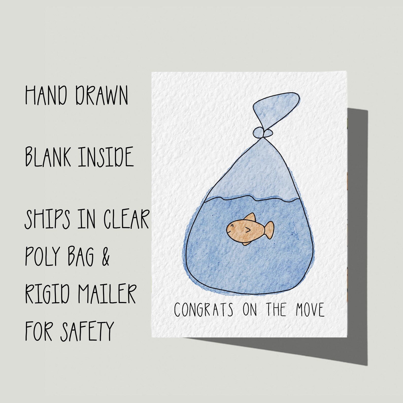 Congrats on the Move Fish-move-as Is - Etsy