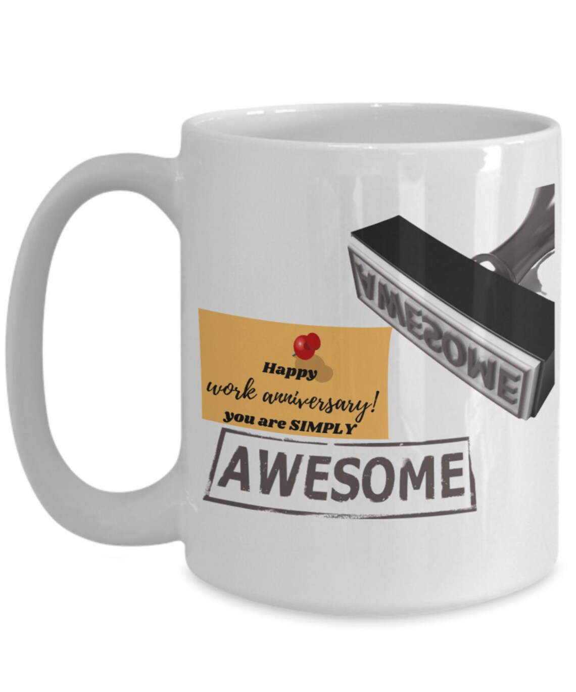 Work Anniversary Mug, Happy Work Anniversary Mugs, Funny Coffee Mug ...