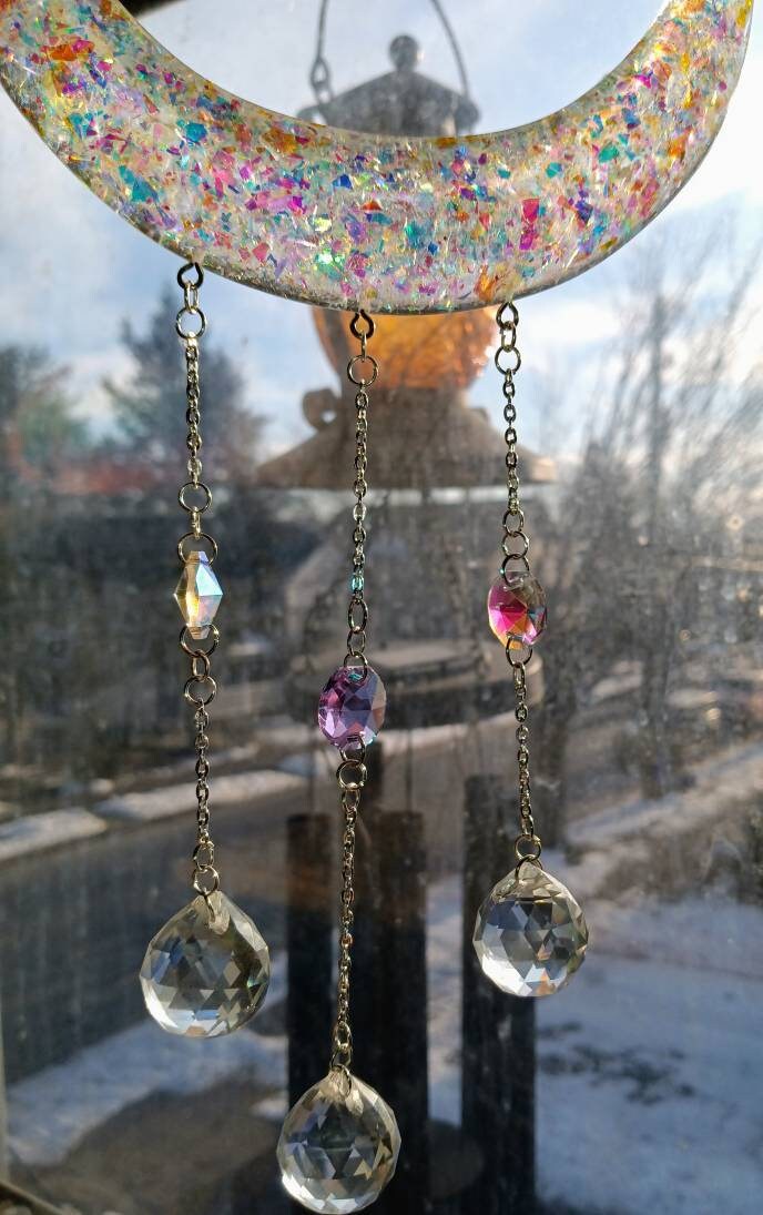Crescent Moon Prism Decor - Etsy