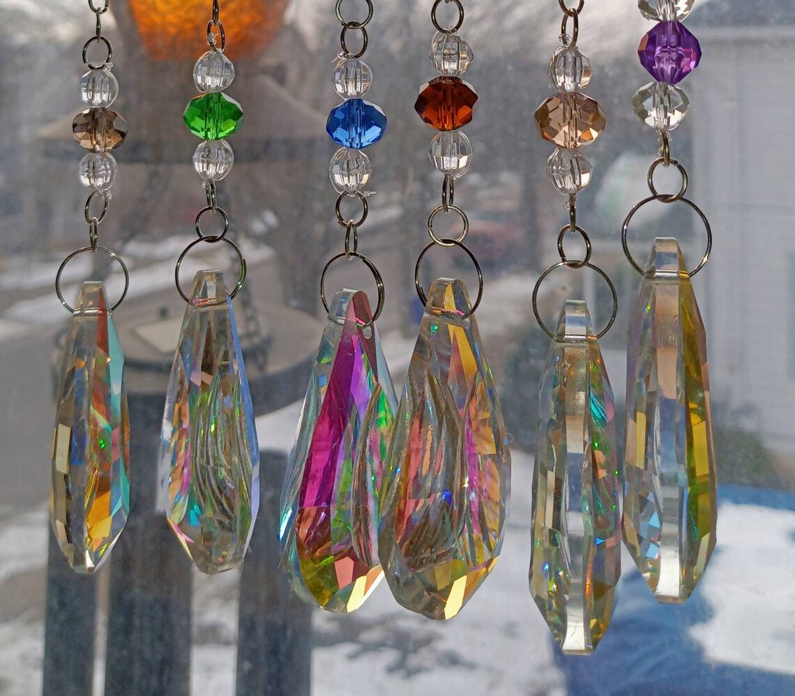 Hanging Glass Prism Decor - Etsy
