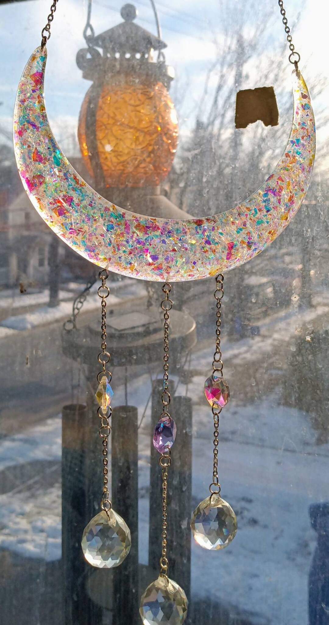 Crescent Moon Prism Decor - Etsy