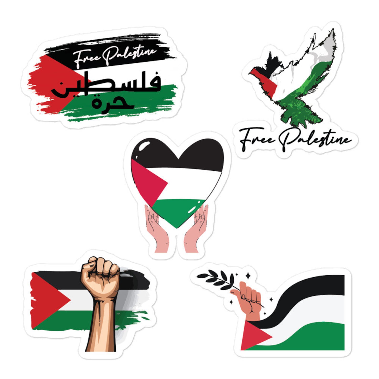 Free Palestine Sticker Pack Palestine Flag Sticker Gaza | Etsy